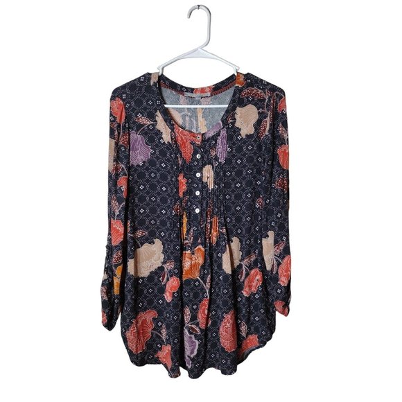 Daniel Rainn | Tops | Daniel Rainn Top Womens Large Tab Sleeves Pleated ...